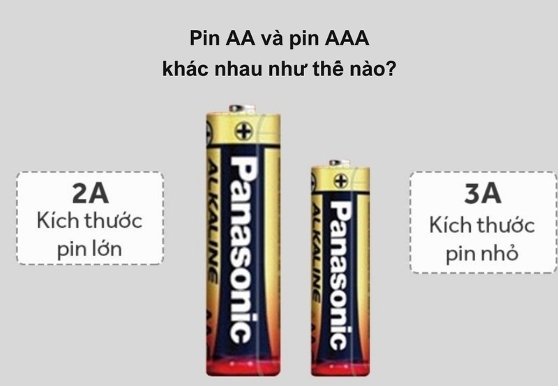 Pin aa và pin aaa khác nhau như thế nào? Cách phân biệt