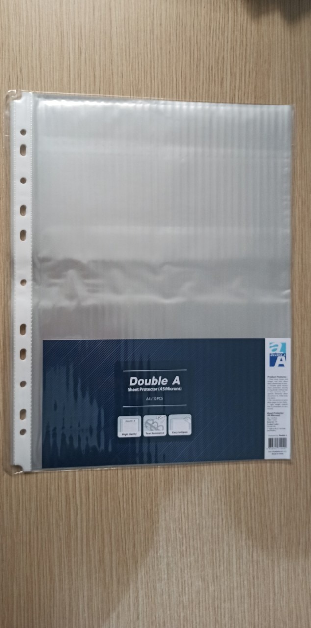 Sơ mi lỗ Double A (tập 10 cái) chất liệu dày, trong suốt